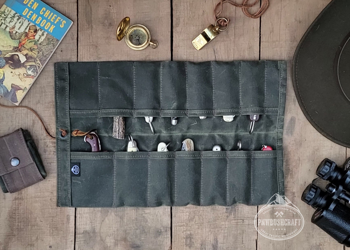 Waxed Canvas Roll Up Pouches | PNWBUSHCRAFT