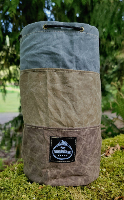 Tall Waxed Canvas Bag - Rugged Trail Style in Rustic Hues