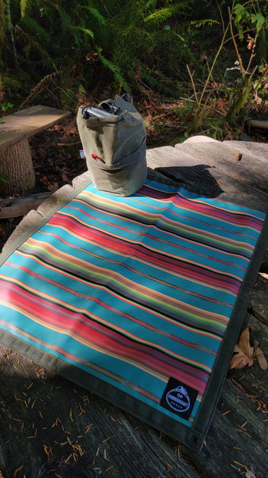 Lined Waxed Canvas Junior Ground Cloth for Camping and Hiking or Bushcraft