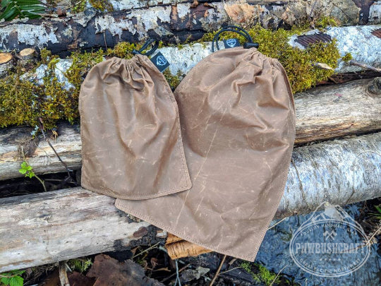 Lightweight Waxed Canvas Food Sack Bag in a Set with Two Sizes ...